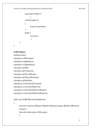 Advanced Database Management System Laboratory PDF