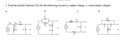 solved find the transfer function t s for the following