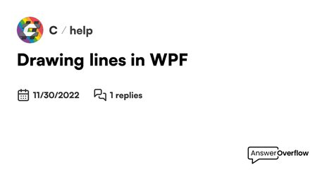 Drawing Lines In Wpf C