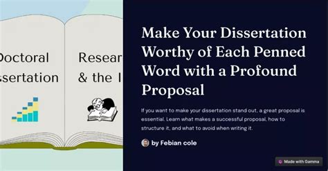 Ppt Make Your Dissertation Worthy Of Each Penned Word With A Profound