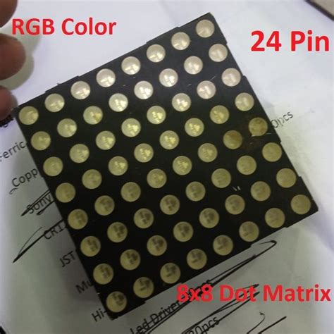 2088cdeg Rgb Led 60mm Dot Matrix Round Dot 8x8 5mm Rgb Led 24 Pin Leads