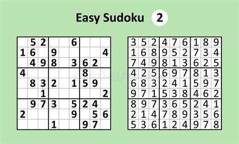 Sudoku Game With Answers Easy Complexity Stock Vector Illustration Of Exercise Solving