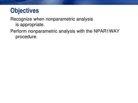 Ppt Nonparametric Statistics Using Sas Powerpoint Presentation Free