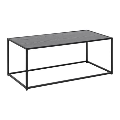 Salvo Wooden Coffee Table Rectangular In Ash Black Furniture In Fashion