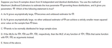 solved suppose you have n samples drawn from n independent