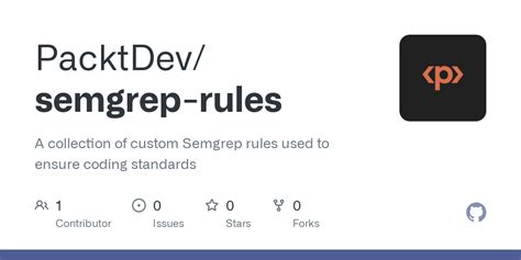 GitHub PacktDev Semgrep Rules A Collection Of Custom Semgrep Rules Used To Ensure Coding