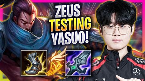 ZEUS TESTING YASUO TOP IN KOREA SOLOQ T1 Zeus Plays Yasuo TOP Vs