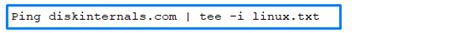 Using A Bash Tee Command Diskinternals