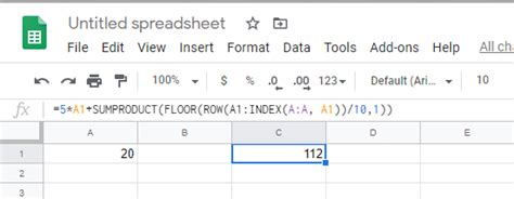 Google Sheets Calculating Sigma Summation Stack Overflow