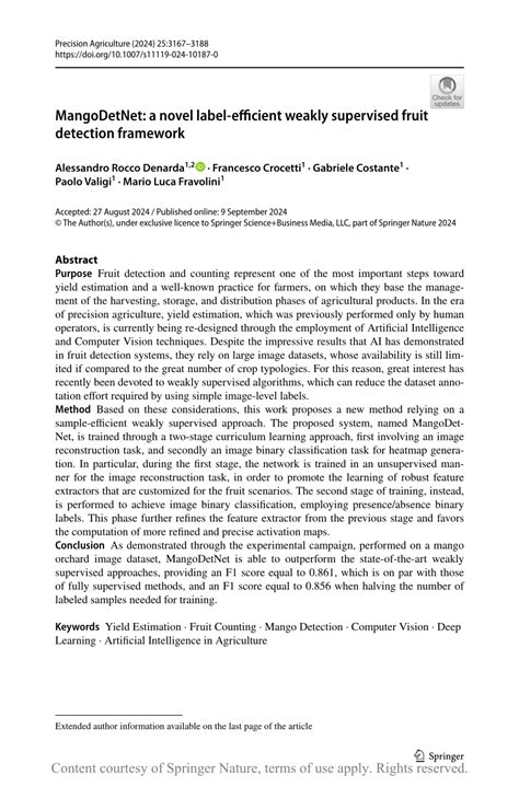 Mangodetnet A Novel Label Efficient Weakly Supervised Fruit Detection