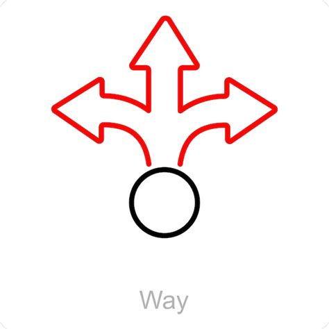Premium Vector Way And Way Icon Concept