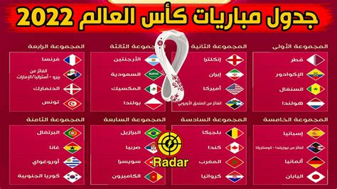 جدول مباريات كأس العالم 2022 مواجهات مرتقبة في دور المجموعات Youtube
