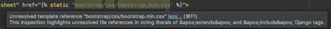 Python Pycharm Doesnt Recognize Mincss File Unresolved Template