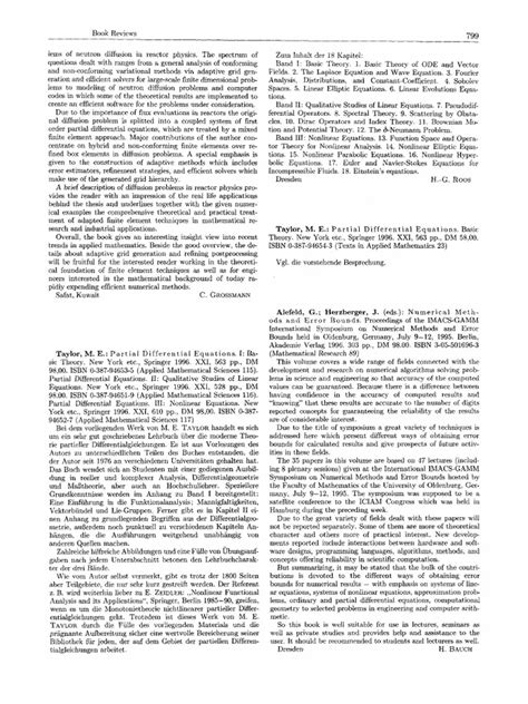 Taylor M E Partial Differential Equations Download Free Pdf Partial Differential