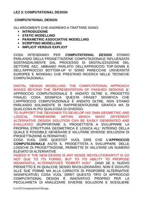 Computational Design Docsity