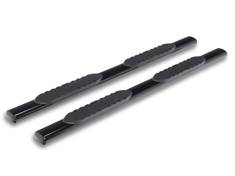 Redrock 5 Inch Oval Straight End Side Step Bars Black 19 25 Ram 1500