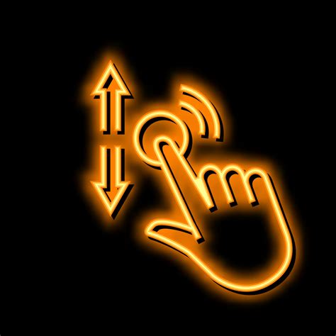 Gesture Hand Scroll Neon Glow Icon Illustration 20584185 Vector Art At