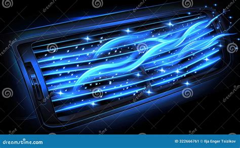 Car Dashboard Airflow Infographic Temperature Vent Positions Air Direction Indicators Stock