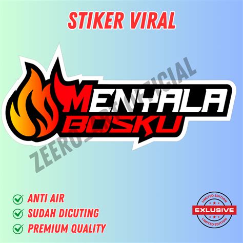 Jual Stiker Menyala Bosku Racing Viral Shopee Indonesia