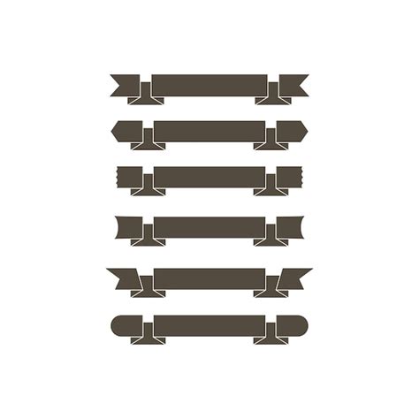Vector Cintas Planas Pancartas Planas Aisladas Sobre Fondo Blanco
