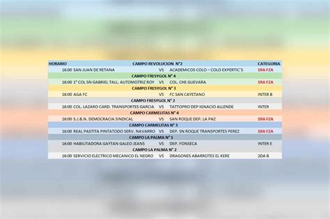 Rol De Juegos Pendientes Lifa Para El Viernes 18 Del Presente Torneo