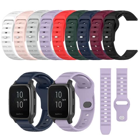 สายนาฬิกาข้อมือซิลิโคน 20 มม สําหรับ Garmin Venu Sq2 Sq Music Sports