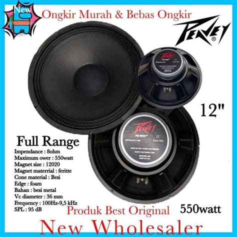 Promo Speaker Sound Component Peavey Pro Rider Inch Watt Murni