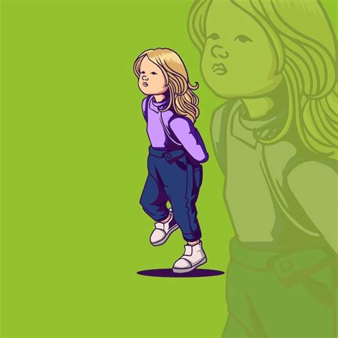 Premium Vector Girl Vector Illustration For Logo And Tshirt 02