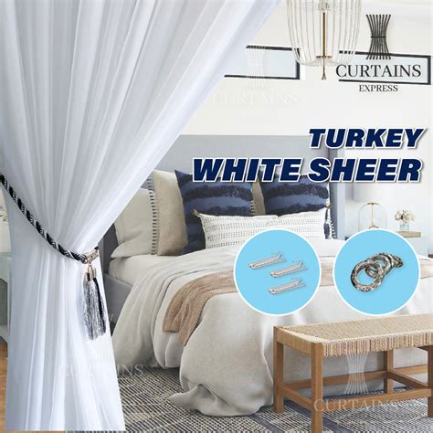 Ready Stock Turkey White Sheer Langsir Sheer Lining Putih Siap