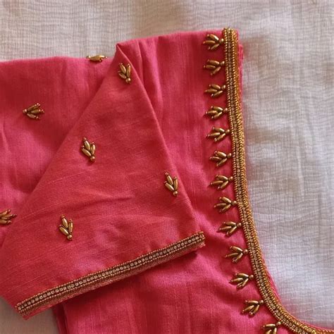 Yuva On Instagram Simple Beads Work Aari Aariwork Aariworkblouse
