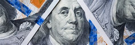 Closeup Portrait Benjamin Franklin On 100 Us Dollar Bill Stock Image