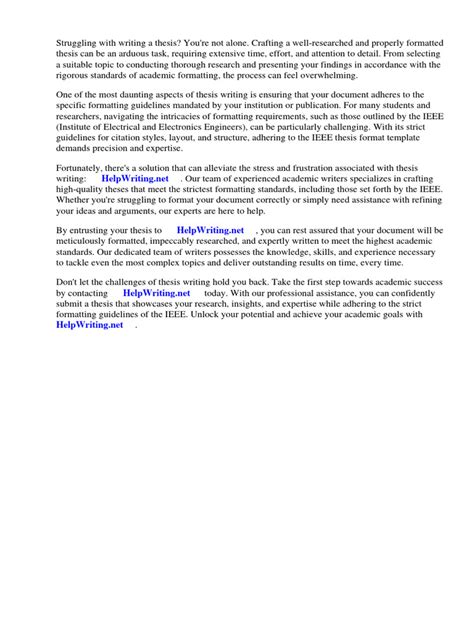 Ieee Thesis Format Template Pdf