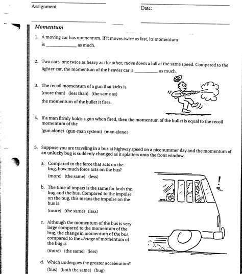 Physical Science Projectile Motion Worksheet