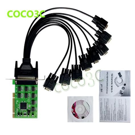Port Serial PCI Card With Fan Out Cable PCI To RS DB Ports Converter Industrial Telecom