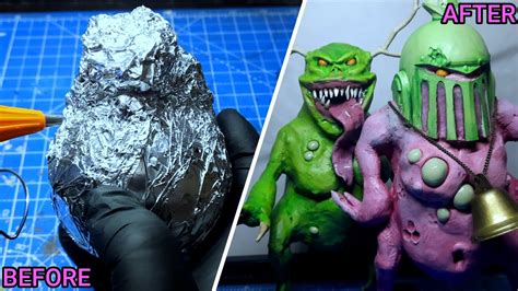 Kitbash How To Build Nurglings Using Clay And Dinosaur Toys Youtube