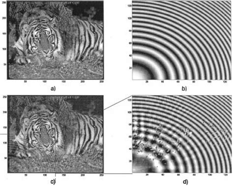 A Original Image B Part Of The Linear Frequency Modulated Signal