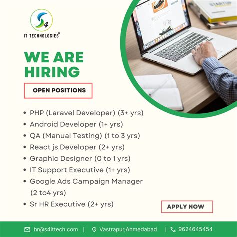 S4 It Technologies On Linkedin Hiring Multiplepositions