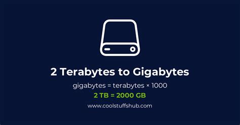 Convert 2 Terabytes To Gigabytes 2 Tb To Gb Conversion