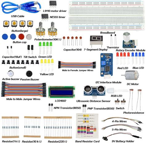 Buy Adeept Primary Starter Kit Compatible With Arduino With 27 Projects With Processing I2c