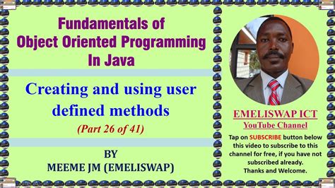 Creating And Using User Defined Methods In Java Object Oriented
