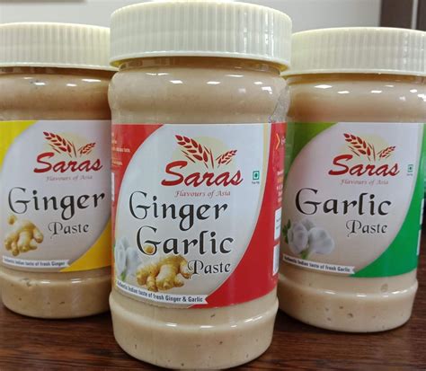 Saras Garlic Paste 300g Uk Grocery