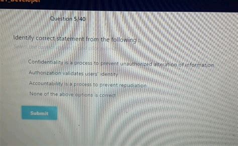 Question 5 40 Identify Correct Statement From StudyX