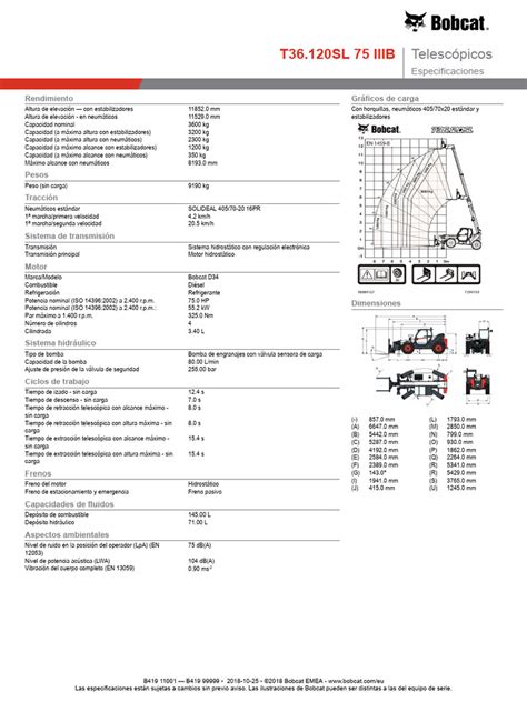 Ficha Tecnica Bobcat T36 120sl Descargar Gratis Pdf Vehículos