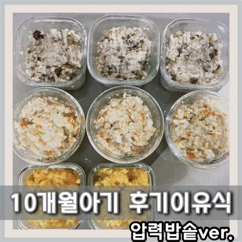 10개월아기 후기이유식 압력밥솥 내돈내산 실리콘 칸막이 시도 첫 날 네이버 블로그