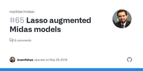lasso augmented midas models · issue 65 · mpiktas midasr · github