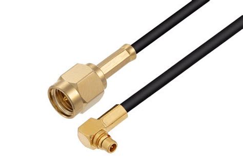 SMA Male To MMCX Plug Right Angle Low Loss Cable Using LMR 100A UF Coax