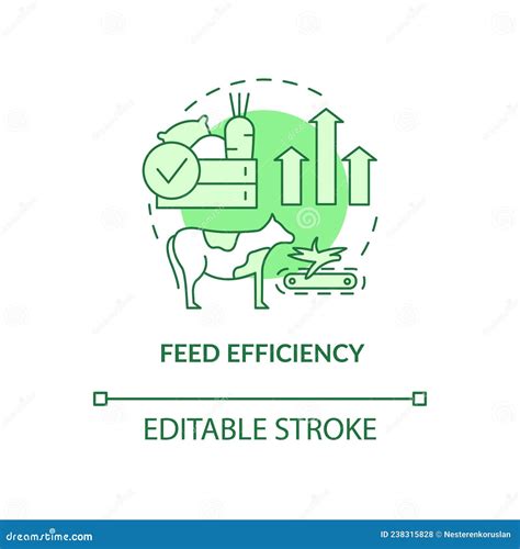 Feed Efficiency Green Concept Icon Stock Vector Illustration Of Smart Sustainable 238315828