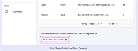 View Inactive Members