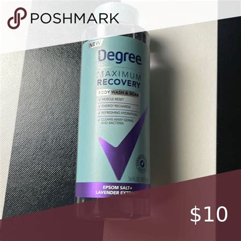 Degree Maximum Recovery Body Wash And Soak Epsom Salt And Lavender