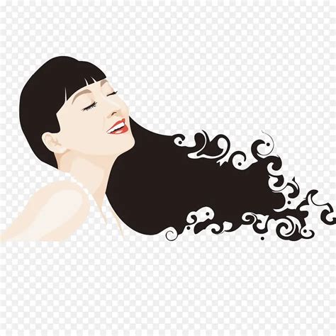 手绘长发美女png图片素材下载图片编号qanpzzpk 免抠素材网